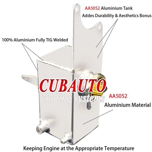 ALUMINIUM COOLANT WATER Expansion Header Tank For TRIUMPH STAG High ...