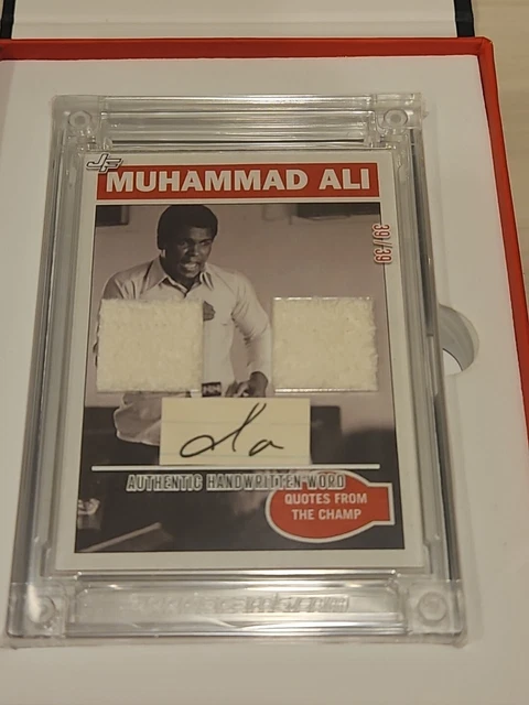 MUHAMMAD ALI AUTHENTIC handwriting hand handwritten word card used 39/ ...