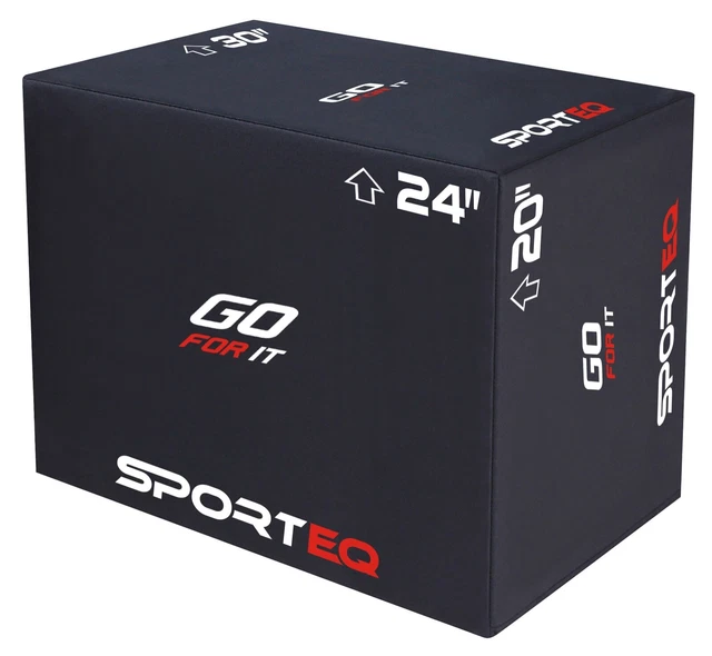SPORTEQ 3-IN-1 PLYO Box | Squat Jump, CrossFit Step & Gym Plyometric ...