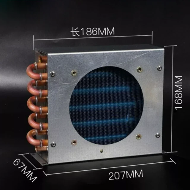 COPPER TUBE HEAT Exchanger Small Shell Condenser Radiator Freezer Air ...