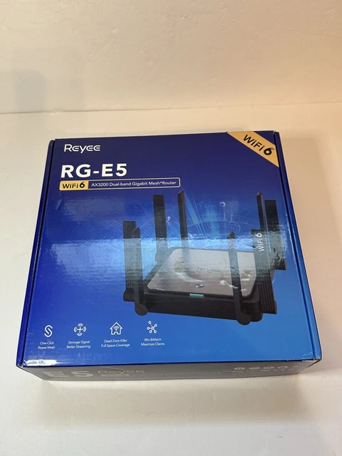REYEE RG-E5 WIFI 6 AX3200 Dual-Band Gigabit Mesh Router - In Open Box ...