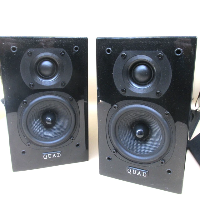 2 X QUAD Lite Speakers Wired Speaker Pair Black £99.50 - PicClick UK