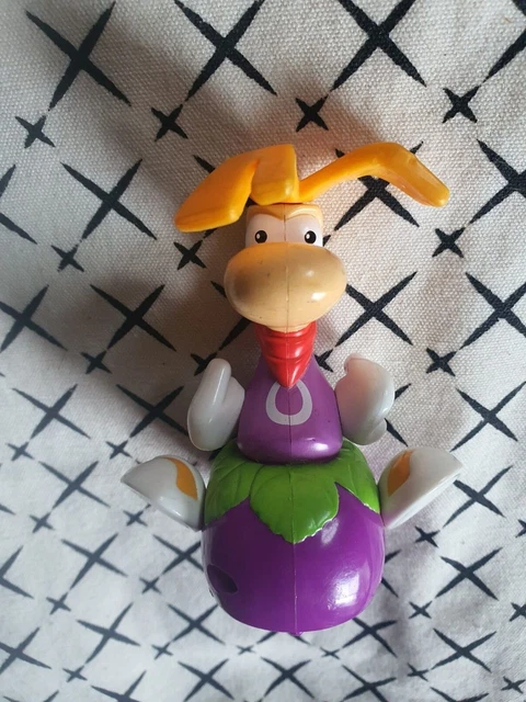 RAYMAN MCDONALD'S COMPLETE Figurine Toy 2000 Vintage RESTAURER/PILES ...