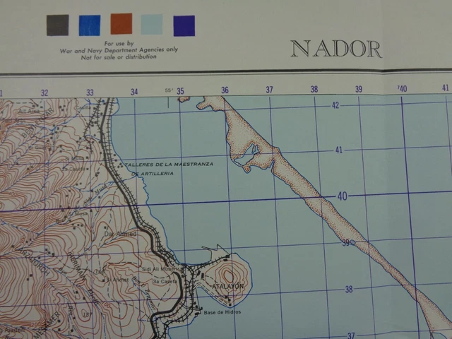 WW2 US ARMY Map of NORTH AFRICA entitled "TARGA" (SPANISH MOROCCO) EUR ...