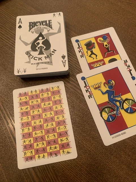 BICYCLE STICK MAN Stickman Playing Cards Deck Custom designed Limitted ...
