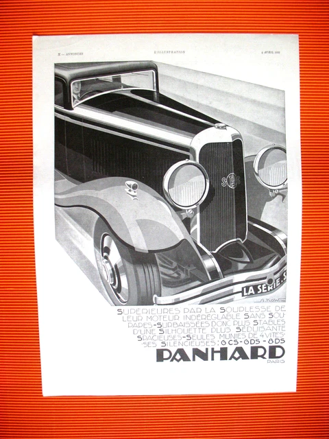 PUBLICITE DE PRESSE Panhard Automobile Souplesse Illustration Kow Ad ...