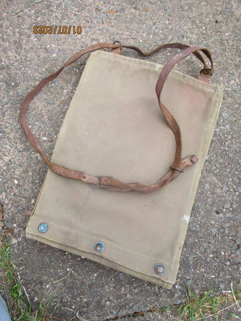 ORIGINAL WW2 BRITISH Army Officers early canvas Map Case 1941 Private ...