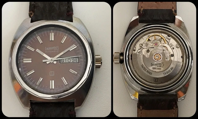 EBERHARD-HF-VINTAGE AUTOMATIC-CAL.ETA 2830-DAY/DATE-28.800 AH-All ...