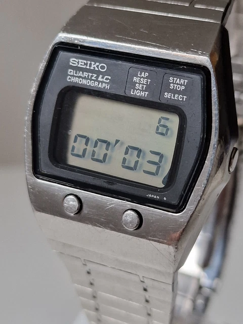 VINTAGE SEIKO 0634 Chronograph Digital Watch 1975 £90.00 - PicClick UK