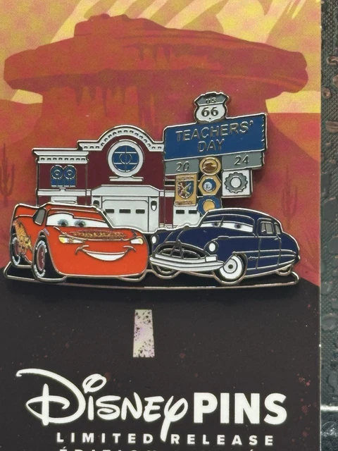 DISNEY PIXAR CARS Pin 2024 Teacher's Day Lightning McQueen Doc Hudson ...