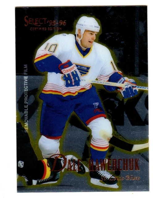 1995-96 SELECT CERTIFIED #97 Dale Hawerchuk RIP ST. LOUIS BLUES EUR 1 ...