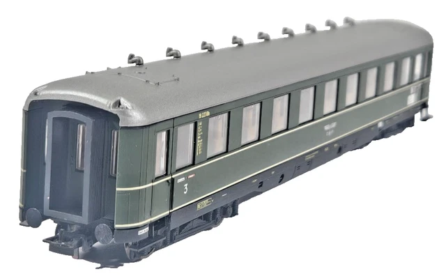 LILIPUT L383303 HO Gauge DRG Schuerzenwagen 3rd Class Green Passenger ...