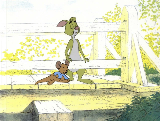 DISNEY WINNIE THE Pooh--Rabbit and Roo Original Production Cel £236.23 ...