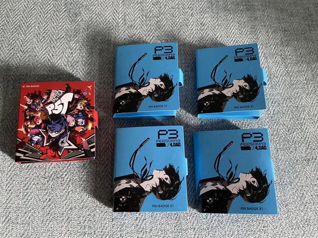 GAMESCOM PERSONA 3 Reload Pin Set P3R P5T 5 Tactica Protagonist Mitsuru ...