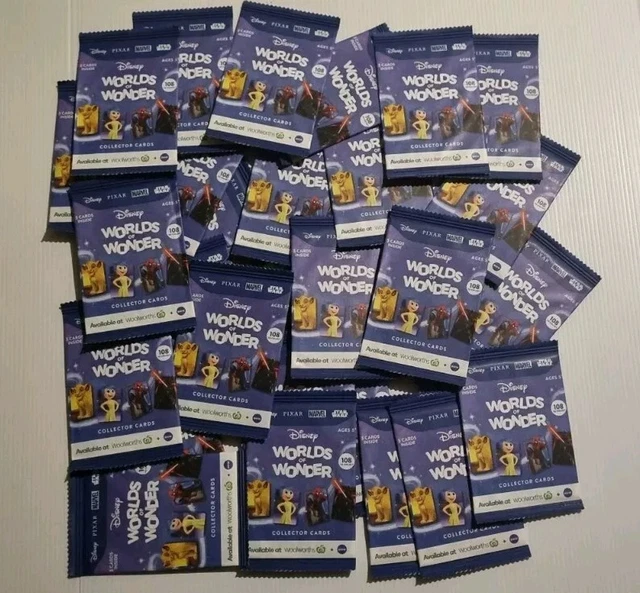 WOOLWORTHS DISNEY WORLDS of Wonder Collector Cards 2024 - 32 Unopened ...