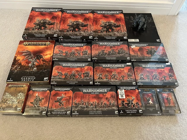 WARHAMMER 40K CHAOS Space Marines Large Army Bundle New In Box £585.00 - PicClick UK