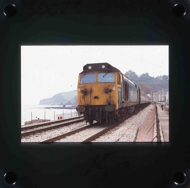 35MM SLIDE BR British Rail Diesel Loco class 50 50027 dawlish circa ...