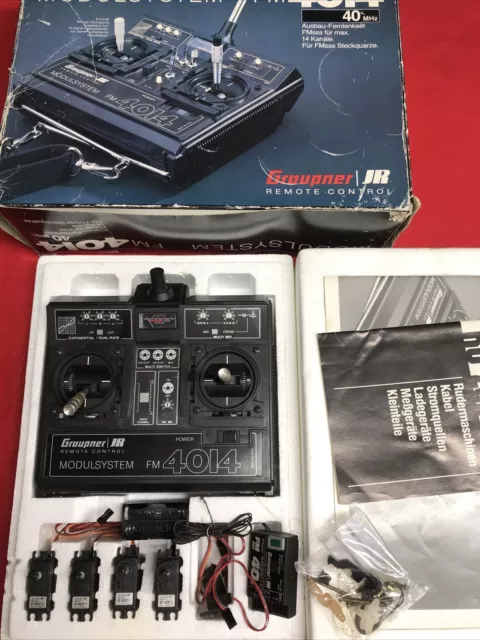 GRAUPNER FM 4014 Radio Control Transmitter Servos RC Model Aeroplane 40 MHz JR £140.00 - PicClick UK