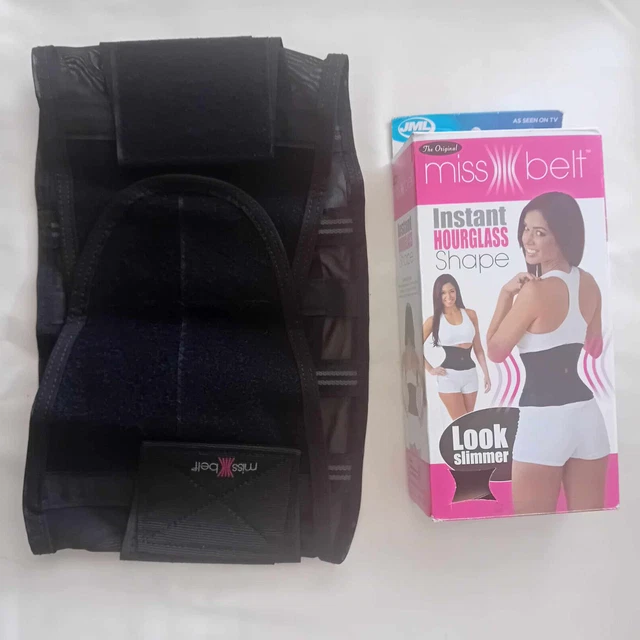 JML BLACK MISS Belt Instant Hourglass Waist Trainer Cincher Size 6-10 £ ...