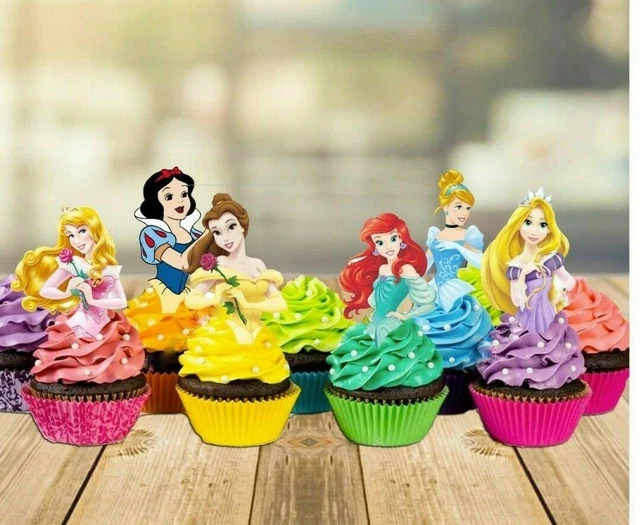 30 X DISNEY Princess Cupcake Toppers STAND UP Edible Wafer Card ...