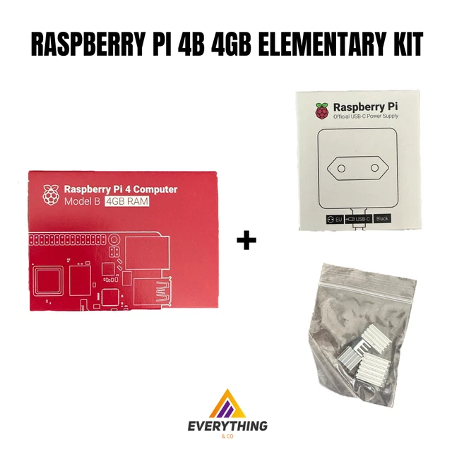 RASPBERRY PI 4 Model B 4GB RAM Mini-PC Elementary Kit | Gewerblicher ...