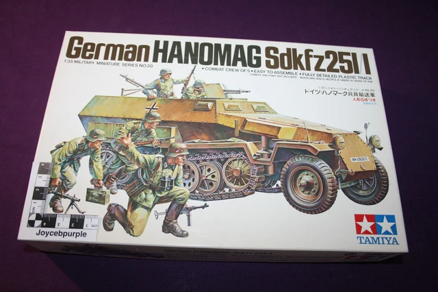 TAMIYA SD.KFZ. 251/1 Hanomag 1:35 scale model kit 35020. £17.50 ...
