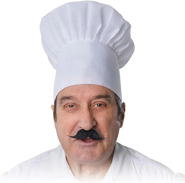 WHITE CHEF HAT for Adult - 1 Pc, Classic Chef Accessory, Perfect for ...