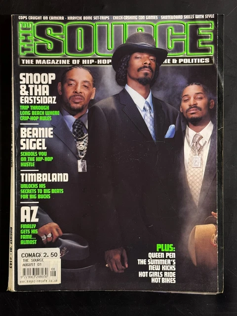 THE SOURCE HIP Hop Magazine Issue No 143 August 2001 Snoop, AZ, Beanie ...
