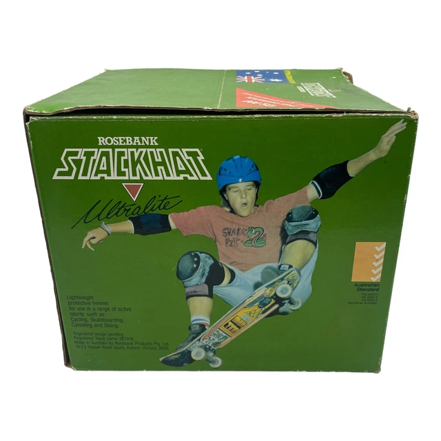 VINTAGE ROSEBANK STACKHAT Ultralite - Black - BMX SKATE Helmet 90's 80 ...