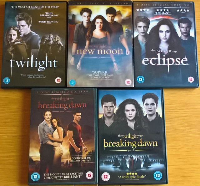 THE TWILIGHT SAGA Complete 5x DVD Collection New Moon Eclipse Breaking Dawn 1 2 £9.17 - PicClick UK