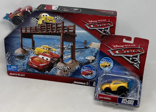 MATTEL DISNEY PIXAR Cars 3 Splash Racers Beach Blast Play Set w/ Extra ...