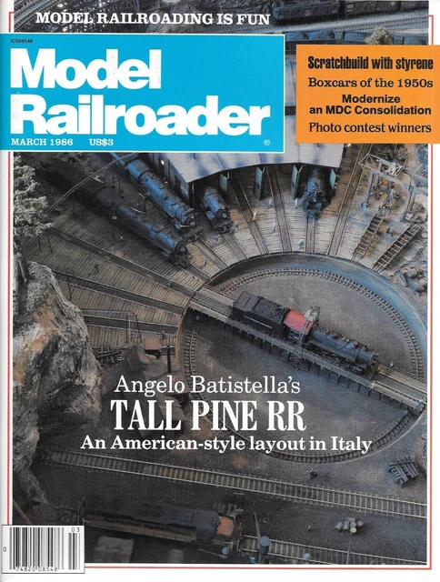 MODEL RAILROADER MAGAZINE March 1986 Boxcars of the 1950s, Tall Pine RR ...