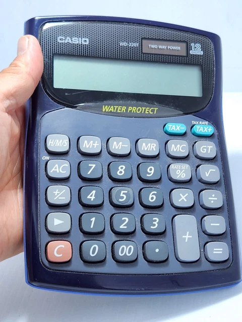 CASIO WD-220T (WD-220MS) Desk top Calculator Waterproof 12 Digit EUR 18 ...