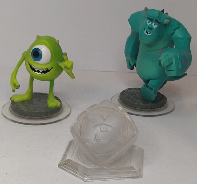 DISNEY INFINITY MONSTERS Inc Figures sully and mike with power crystal ...