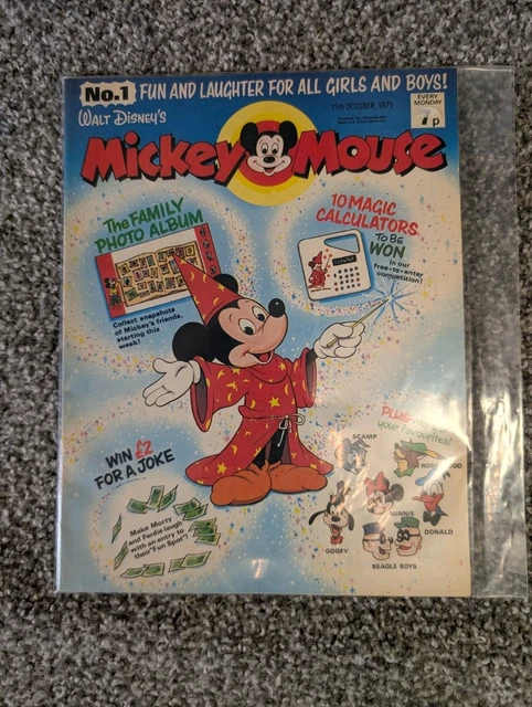 VINTAGE DISNEYS MICKEY Mouse Comic Issue No.1 1975 With Photo Ablum ...