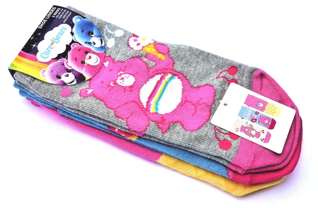 NEU 3 PAAR Glücksbärchis Care Bears Damen Sneaker Socken 37-42 Strümpfe ...