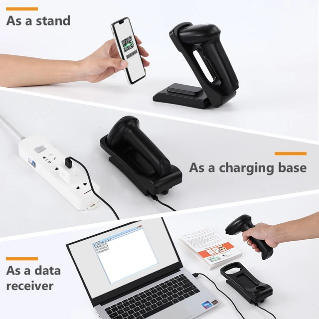 HANDHELD WIRELESS 2D Barcode Scanner QR Code Screen Scan Phone ...