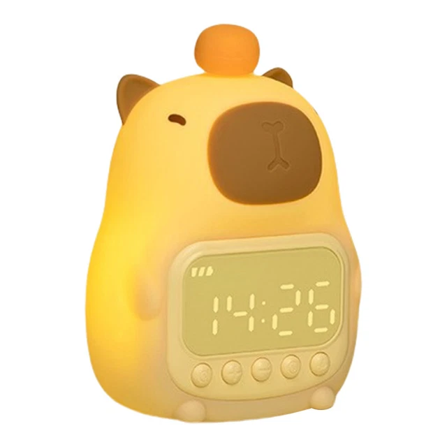 DIGITAL ALARM CLOCK Night Lamp Touch Sensor Animal Pat Control Light ...