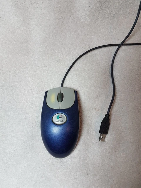 LOGITECH WHEEL BLUE Computer Mouse M-BJ58 - P/N: 830513-1000 £3.99 ...