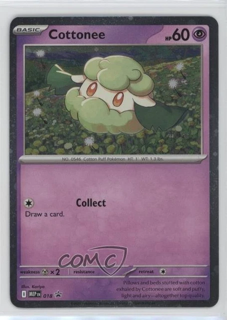 COTTONEE POKÉMON MEGA Evolution Black Star (MEP) Promo #018 £3.17 ...