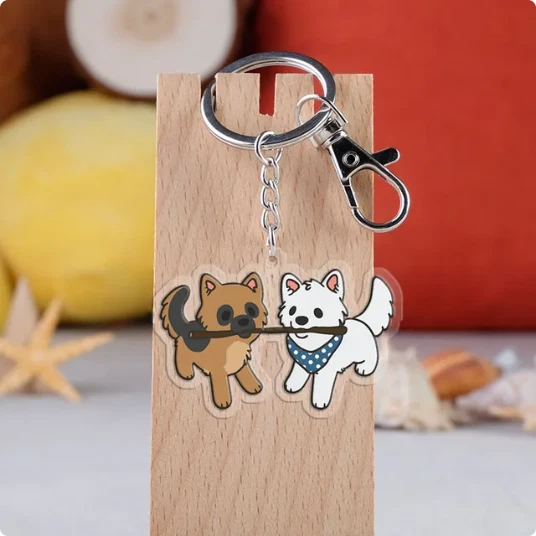 JAPANESE SHIBA INU Keychain Creative Acrylic Dog Pendent Keyring for ...