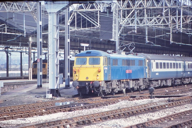 35MM SLIDE BR British Railways Electric Loco Class 87 87034 Rugby 1979 ...