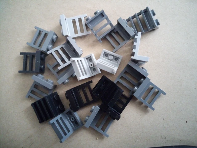 20X LEGO PART 4175 Ladder Plate 1:1/2x2x2 Black Dark Light Grey Mix New ...