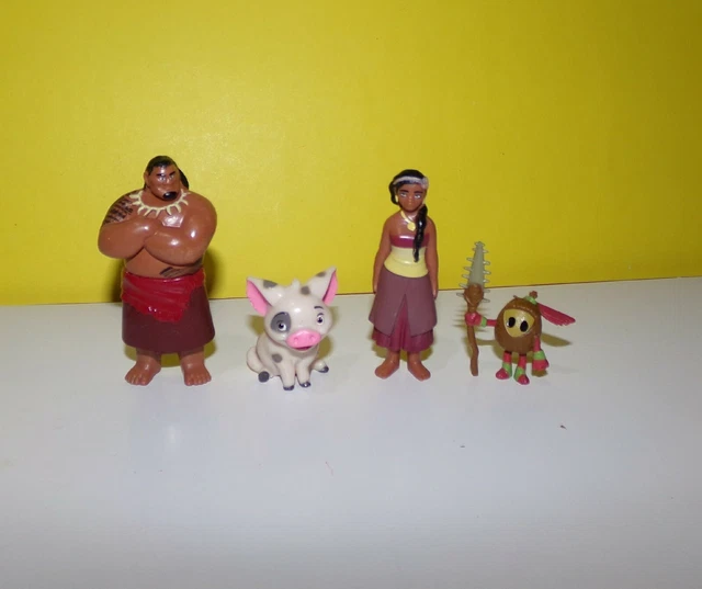 DISNEY MOANA PVC Figures Chief Tui Sina Pua Pig Kakamora 2" to 3" Still ...