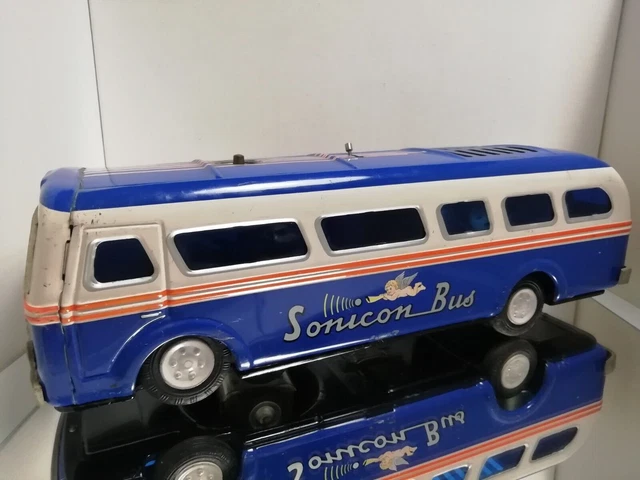 MASUDAYA JAPAN SONICON Bus Tin Toy Litho Blech Made in Japan 60's EUR ...