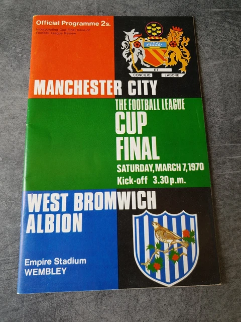League Cup Final 1970 Manchester City V West Bromwich Albion Complete
