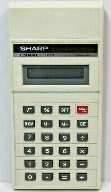 VINTAGE SHARP ELSI Mate EL-220 Made In Japan Pocket Calculator EUR 9,14 ...