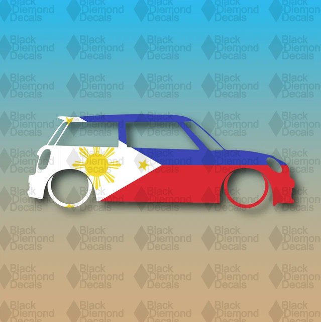 MINI COOPER PHILIPPINES Flag Cooper S R53 6" JCW Custom Vinyl Decal ...