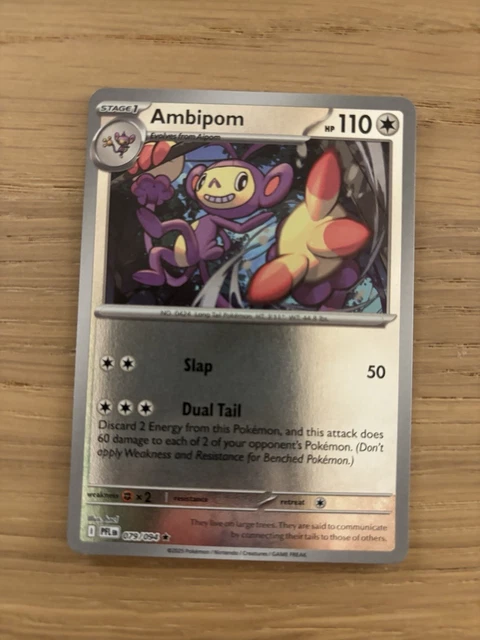 POKEMON - AMBIPOM Phantasmal Flames Reverse Holo Pack Fresh NM 079/094 ...