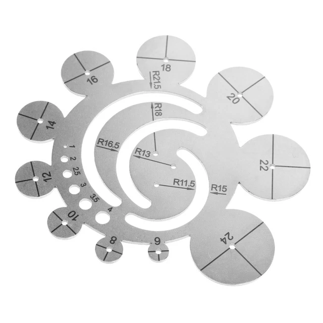 RULER STENCIL CORNER Radius Template Circle Drawing Maker $26.79 ...